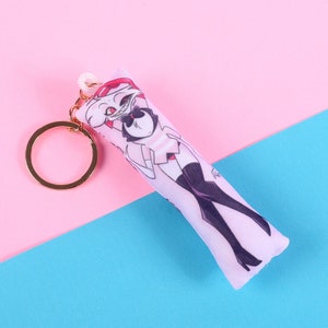 Hazbin Hotel Angel Dust Mini Dakimakura Keychain | 11x3cm Two Way ...