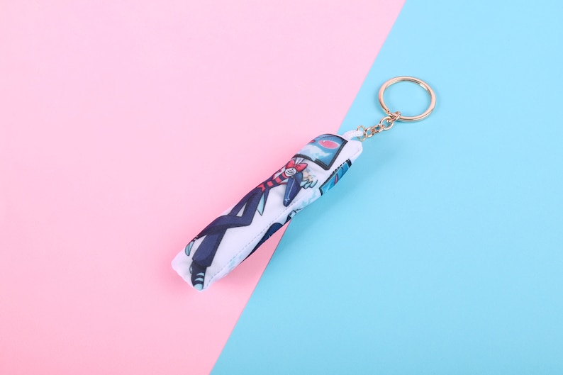 Hazbin Hotel Vox Mini Dakimakura Keychain | 11x3cm Two Way Tricot Daki ...