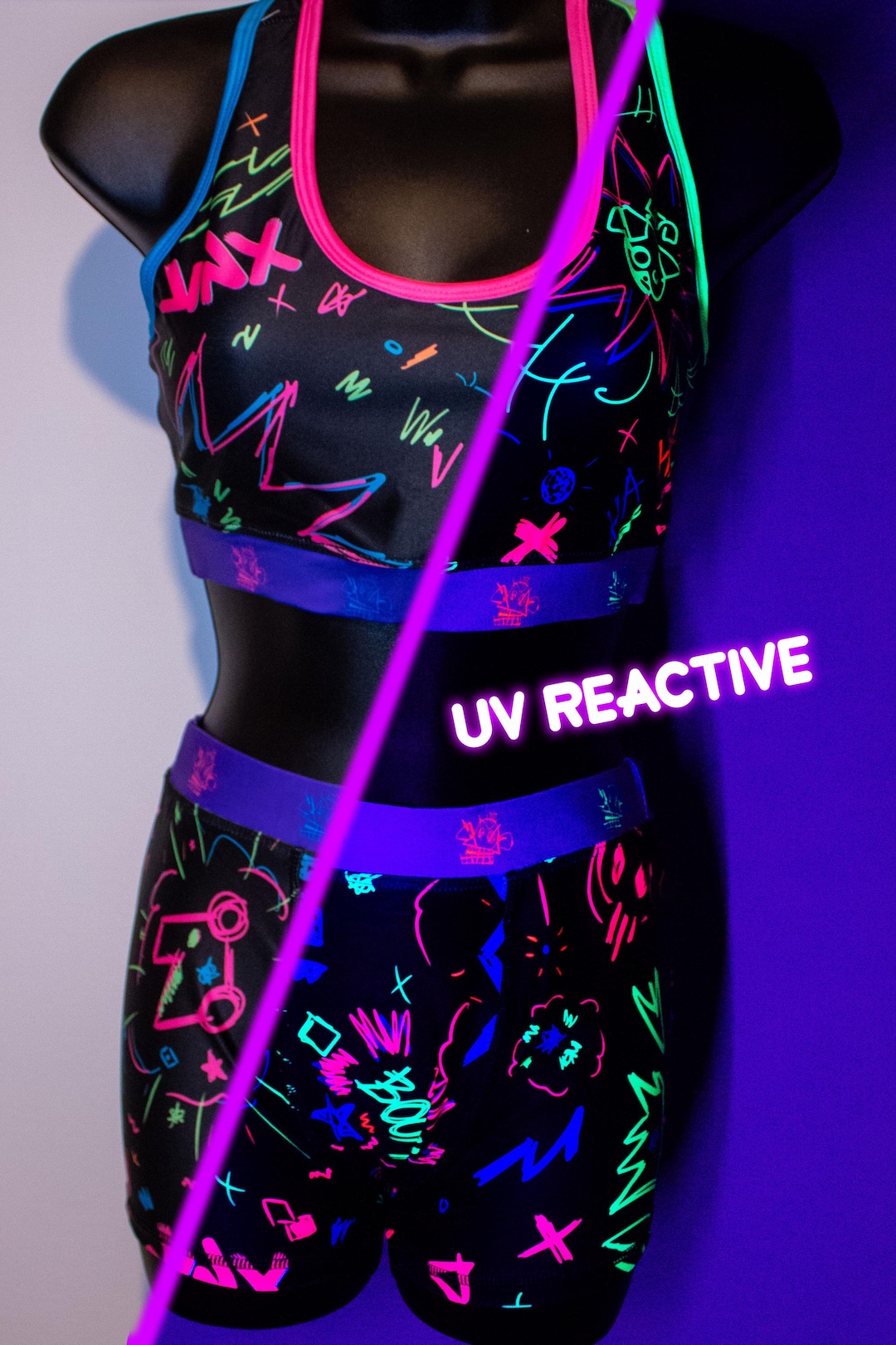 Arcane Jinx Inspired Crop and Boxer Set | Sports Bra & Boxer Shorts ...