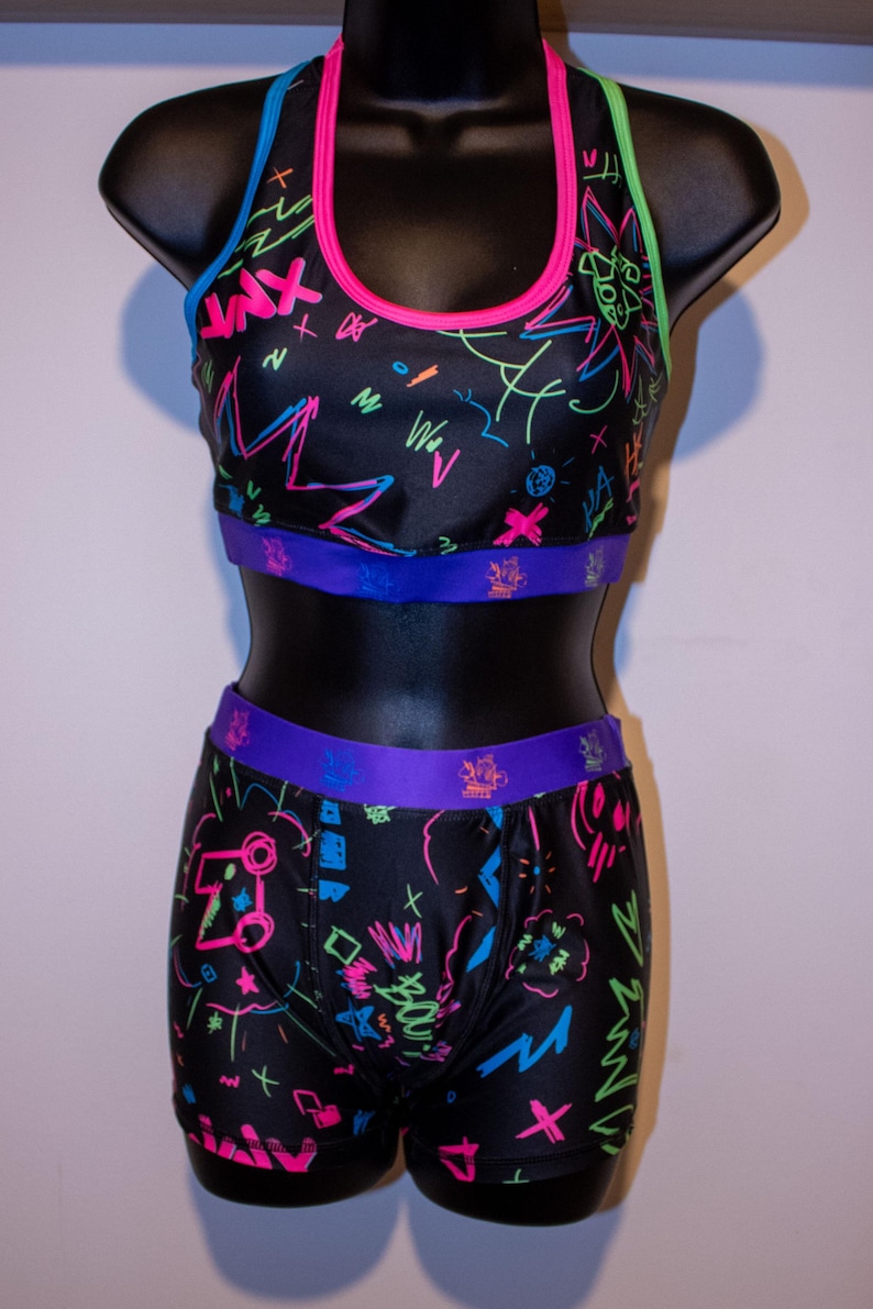 Arcane Jinx Inspired Crop and Boxer Set | Sports Bra & Boxer Shorts ...