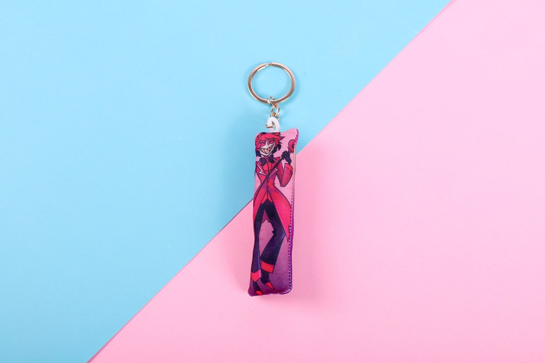 Hazbin Hotel Alastor Mini Dakimakura Keychain 11x3cm Two Way Tricot ...