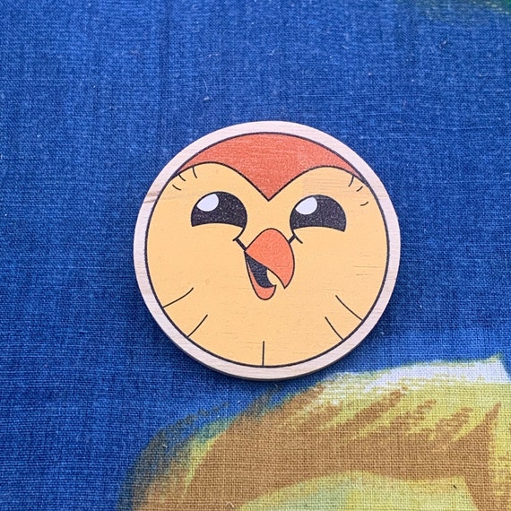Happy Hooty Owl House Wooden Pin 2 Inch Rubber Clutch Wooden - Etsy