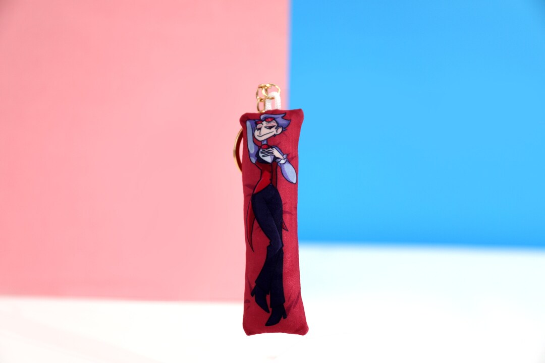 Helluva Boss Human Stolas Mini Dakimakura Keychain | 11x3cm Two Way ...