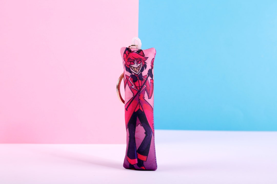 Hazbin Hotel Alastor Mini Dakimakura Keychain | 11x3cm Two Way Tricot ...