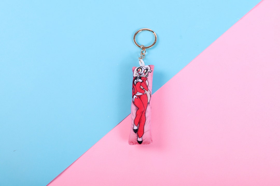 Hazbin Hotel Charlie Mini Dakimakura Keychain 11x3cm Two Way Tricot ...