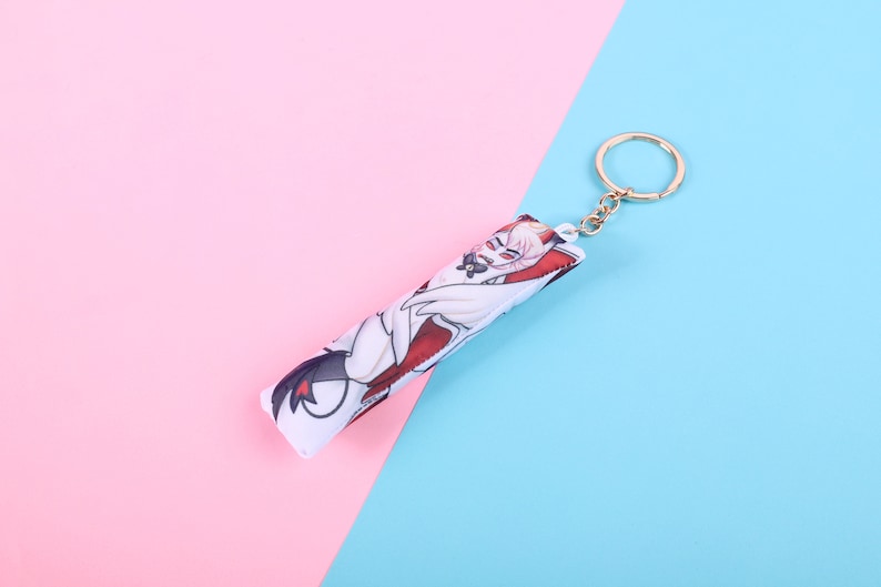 Hazbin Hotel Lucifer Morningstar Mini Dakimakura Keychain | 11x3cm Two ...