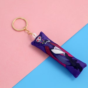 Helluva Boss Stolas Mini Dakimakura Keychain | 11x3cm Two Way Tricot ...