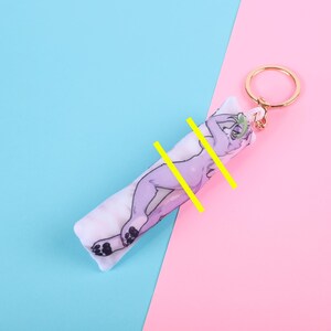 FNAF Mature Roxanne Wolf Mini Dakimakura Keychain 11x3cm Two Way Tricot ...