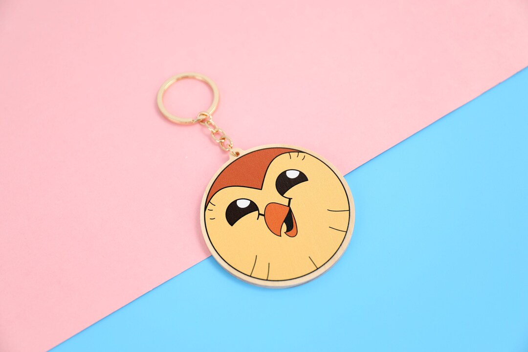Happy Hooty Owl House Wooden Keychain | 3 Inch Wooden Keychain - Etsy