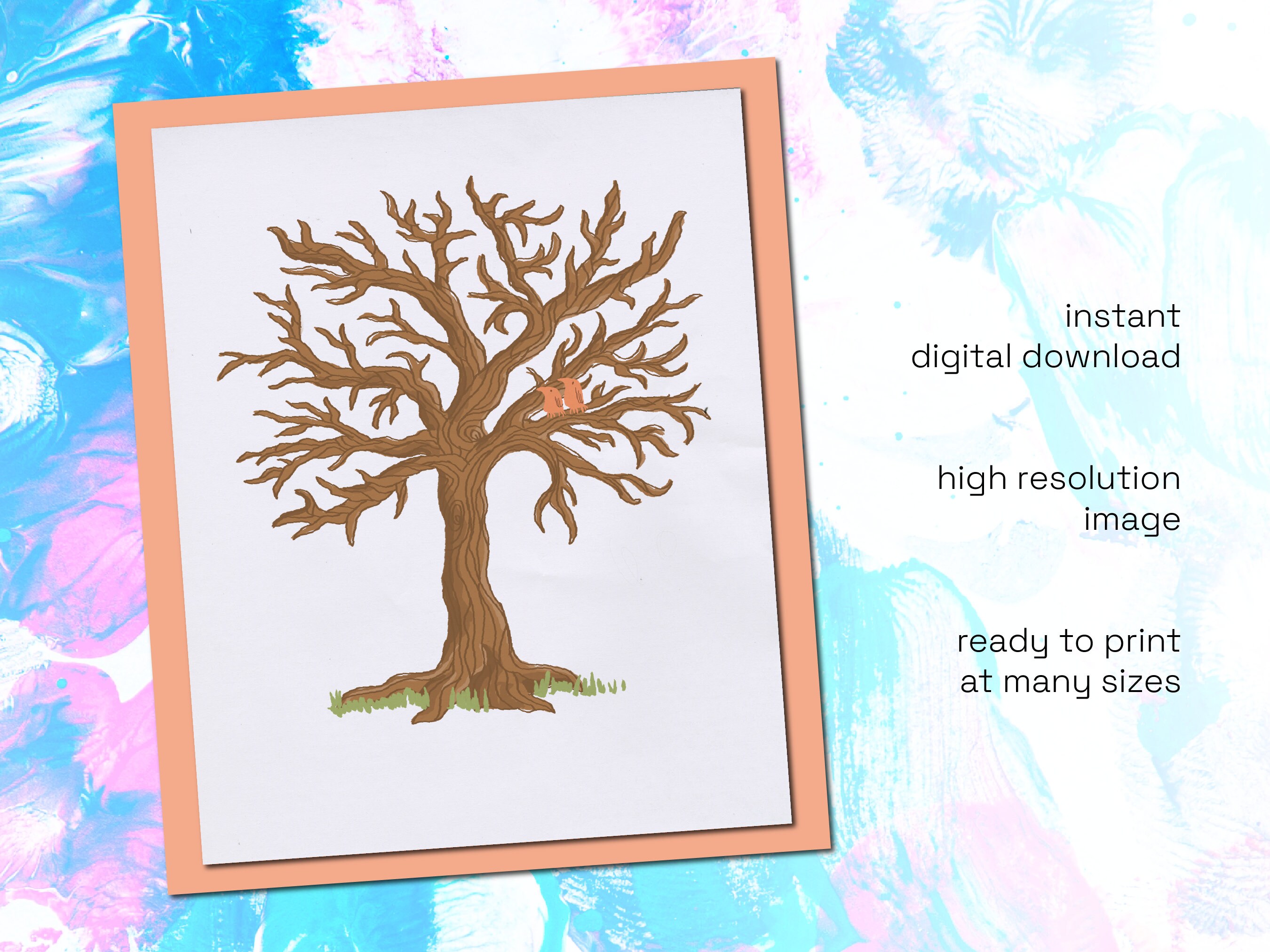 Fingerprint Tree DIY Instant Download Printable Teacher Gift Ideas ...