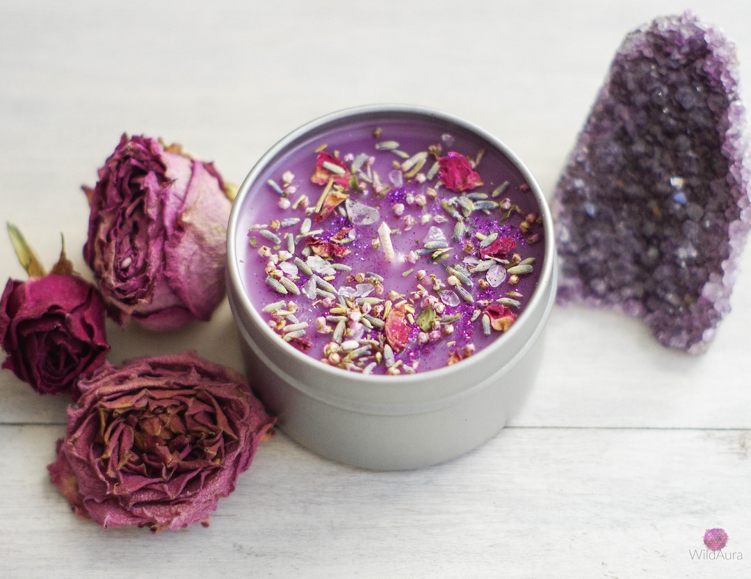 Violet Flame Candle 6oz Cleansing Candles Healing Candles Scented ...