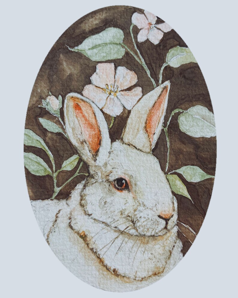 Rabbit Portraits A6 Illustration Set - Etsy