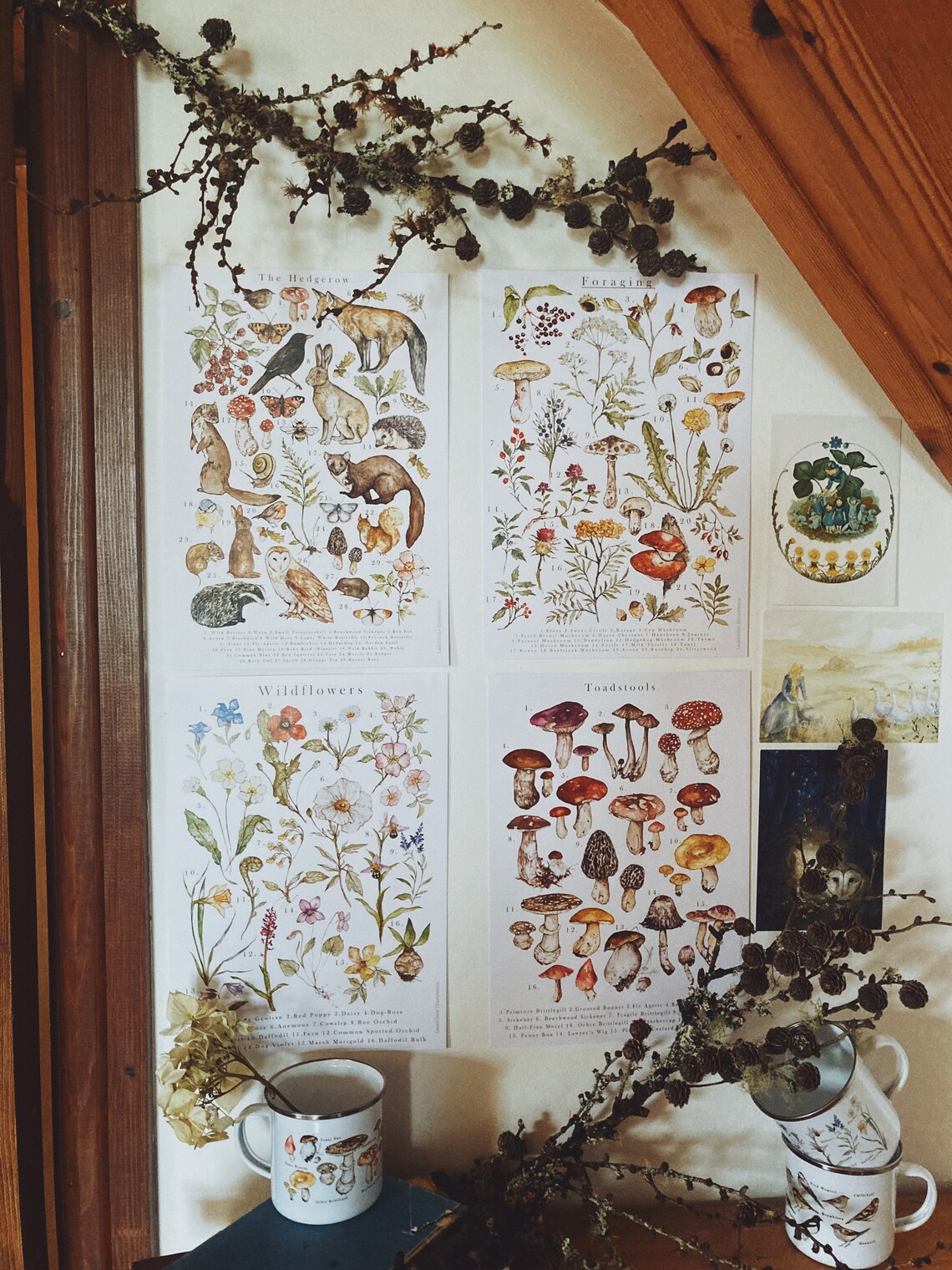 Hedgerow Magic Illustration Print Pack - Etsy