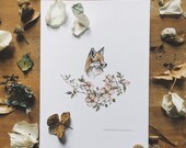 Rosey Fox A5 Illustration Print - Etsy