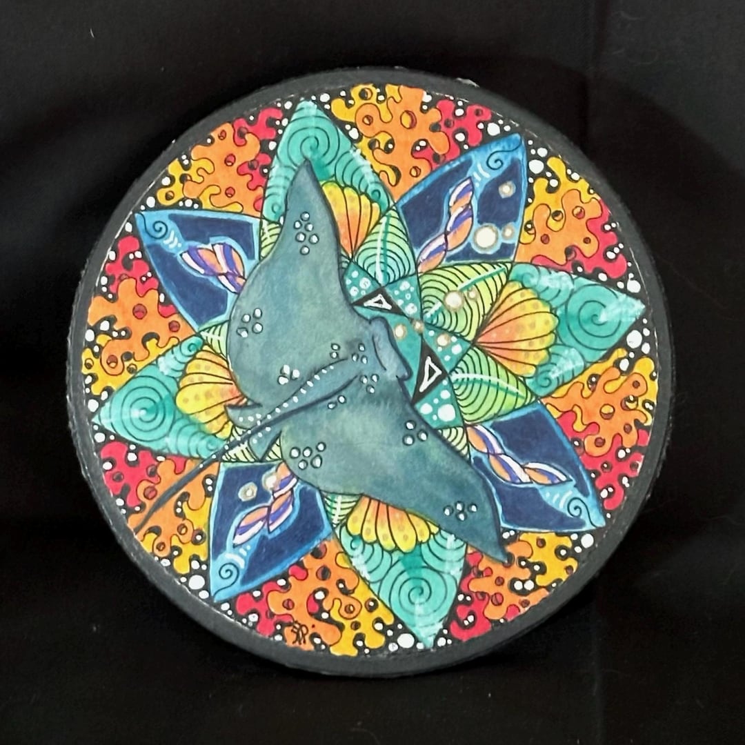 Sting Ray, A Zentangle Inspired Mandala - Etsy