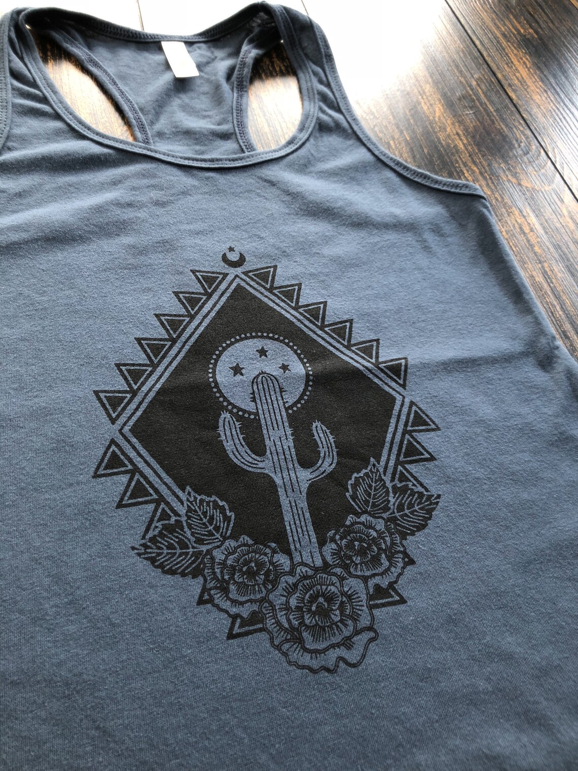 Flower Cactus Tank Top, Screen Printed Tank Top, Southwest Tank ...