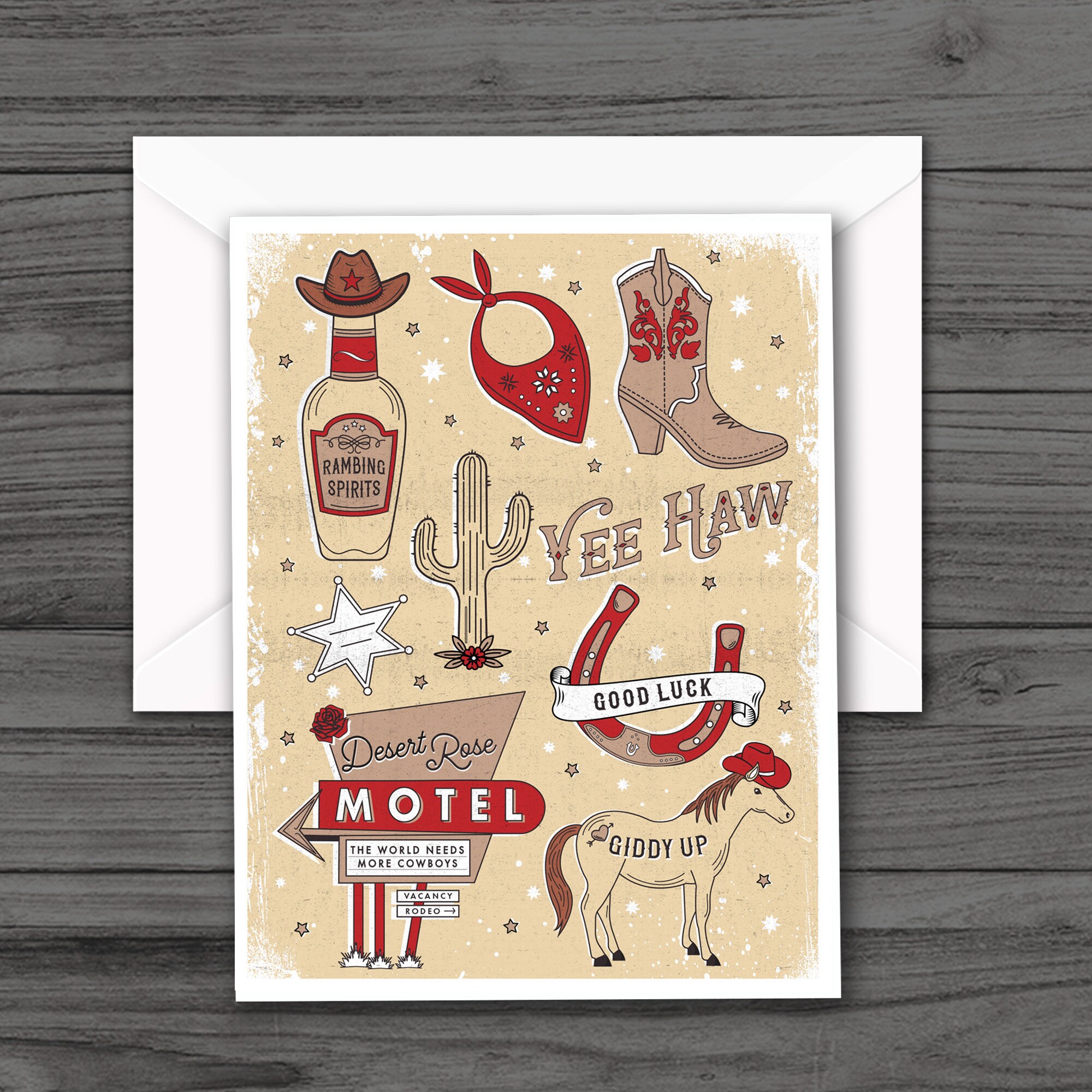Western Note Cards, Cowboy Cards, All Occasion Blank Greeting Cards ...