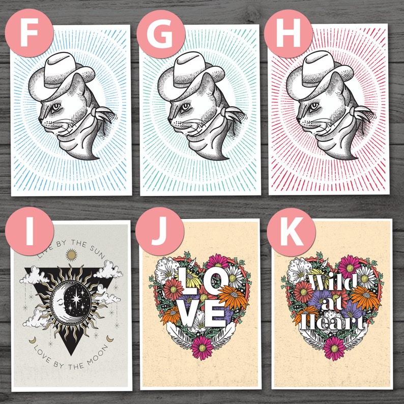 Mix & Match Note Cards Choose Your Card Designs Assorted - Etsy