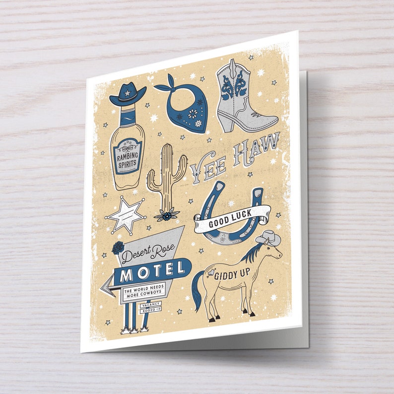 Western Note Cards, Cowboy Cards, All Occasion Blank Greeting Cards ...