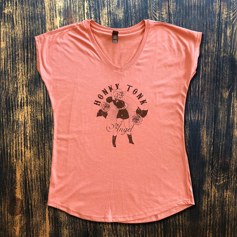 Honky Tonk Angel T-shirt, Ladies Country Tee, Country Girl Shirt ...