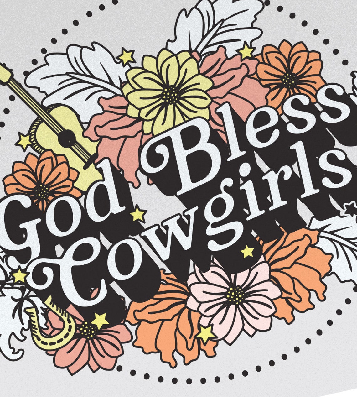 God Bless Cowgirls, Art Print, Western Decor, Cowgirl Art, West - Etsy