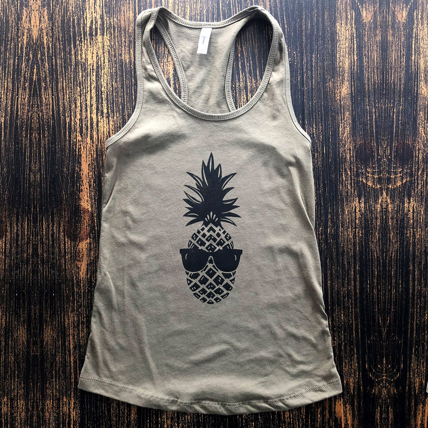 Pineapple Sunglasses, Screen Printed Tank, Pineapple Tank Top ...