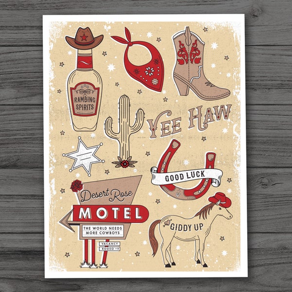 Western Note Cards - Etsy