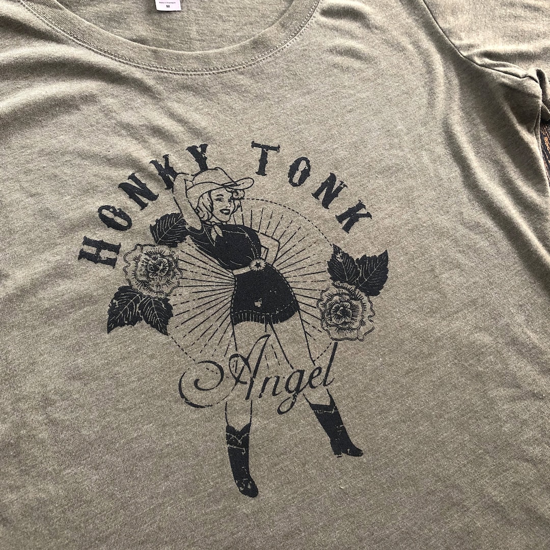 Honky Tonk Angel T-shirt, Ladies Country Tee, Country Girl Shirt ...