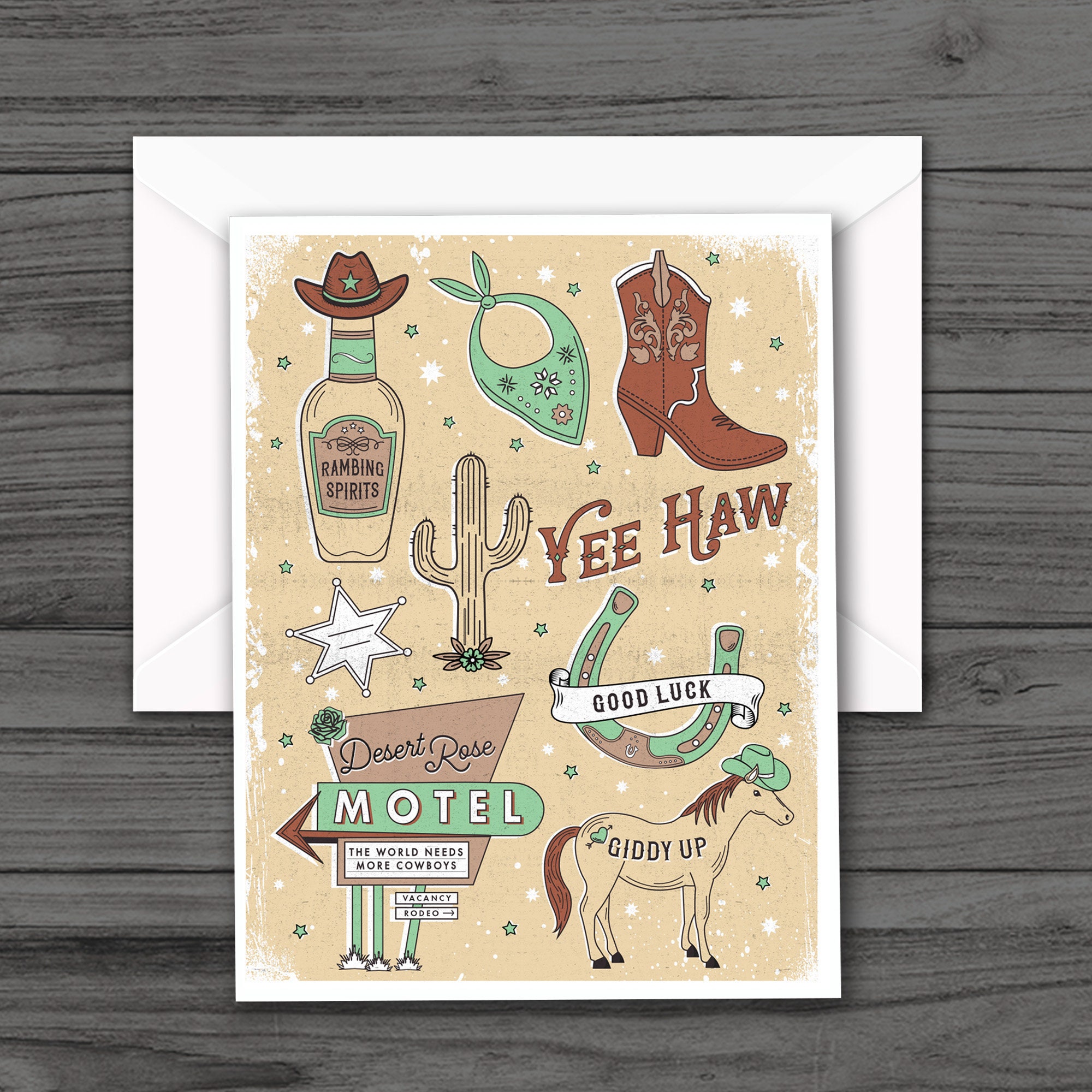 Western Note Cards, Cowboy Cards, All Occasion Blank Greeting Cards ...