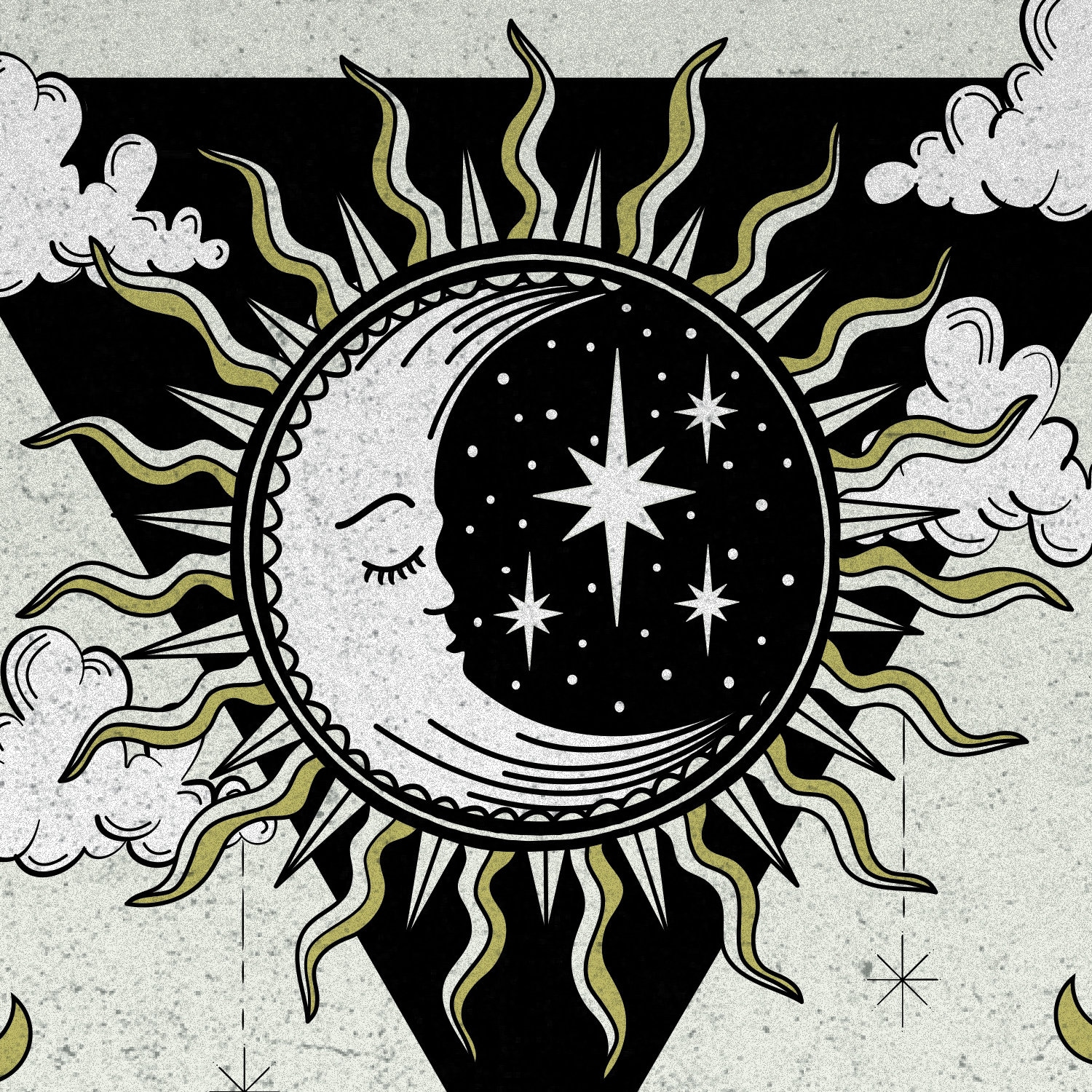 Sun & Moon Love Art Print, Live by the Sun Love by the Moon, Home and ...