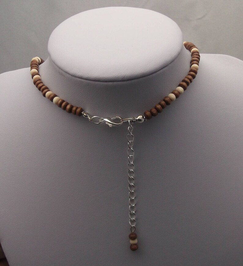 Wooden Beaded Choker Necklace, Tribal Necklace, Ethnic Necklace, Brown ...