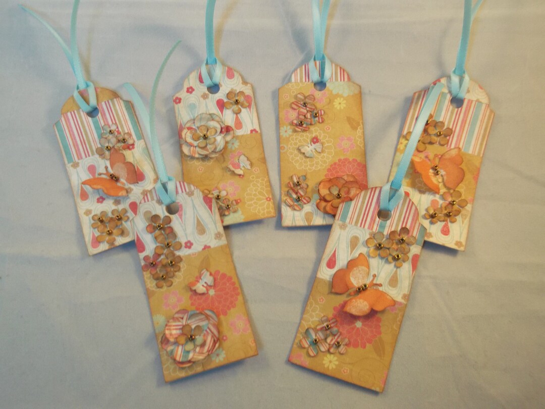 Butterfly Gift Tags Flower Gift Tags Gift Labels Mothers - Etsy UK