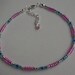 Pink and Blue Beaded Anklet, Ankle Bracelet, Beaded Anklet, Beach ...