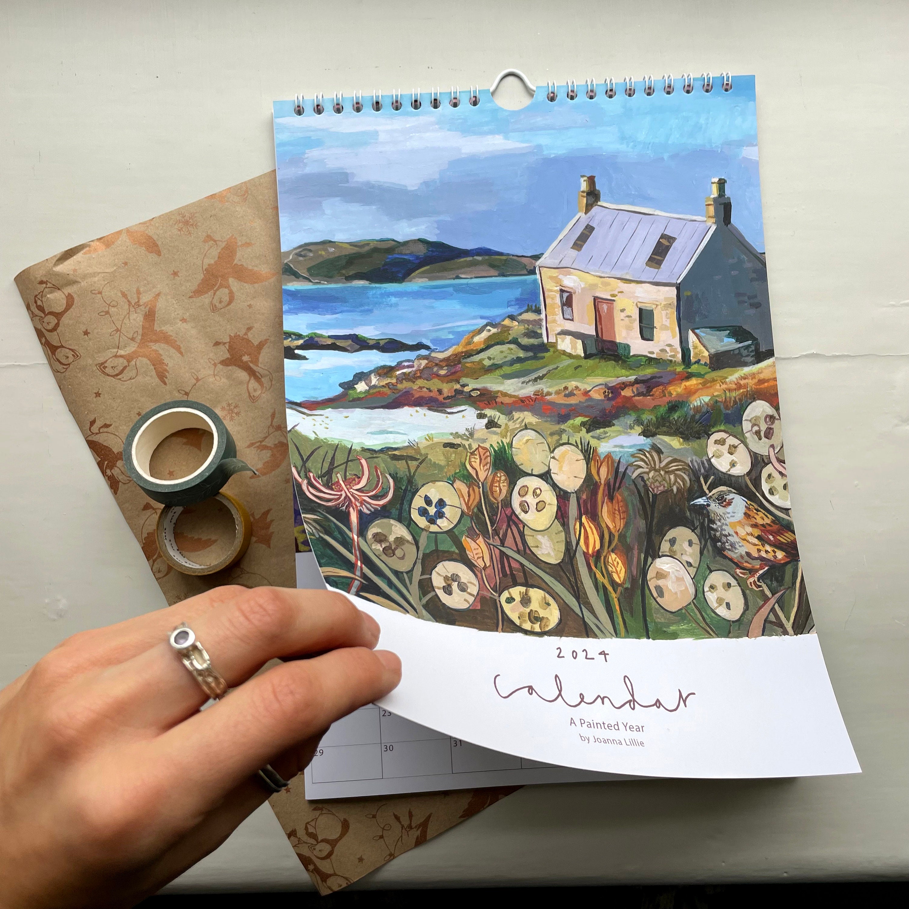 Painted Calendar Illustrated Calendar Seasonal Calendar Unique Calendar ...