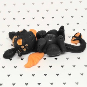 Oriel- Black and Orange Dragon Figure - Etsy
