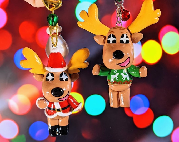 Christmas Reindeer Jingle 3D Ornament/keychain - Etsy