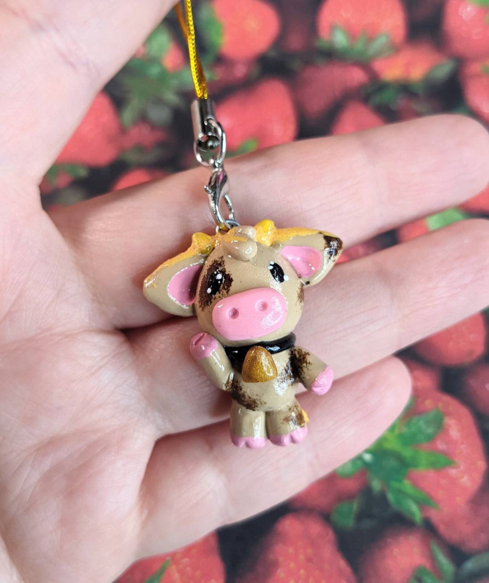 Chibi Cow Charms Vanilla Chocolate Strawberry Blueberry | Etsy