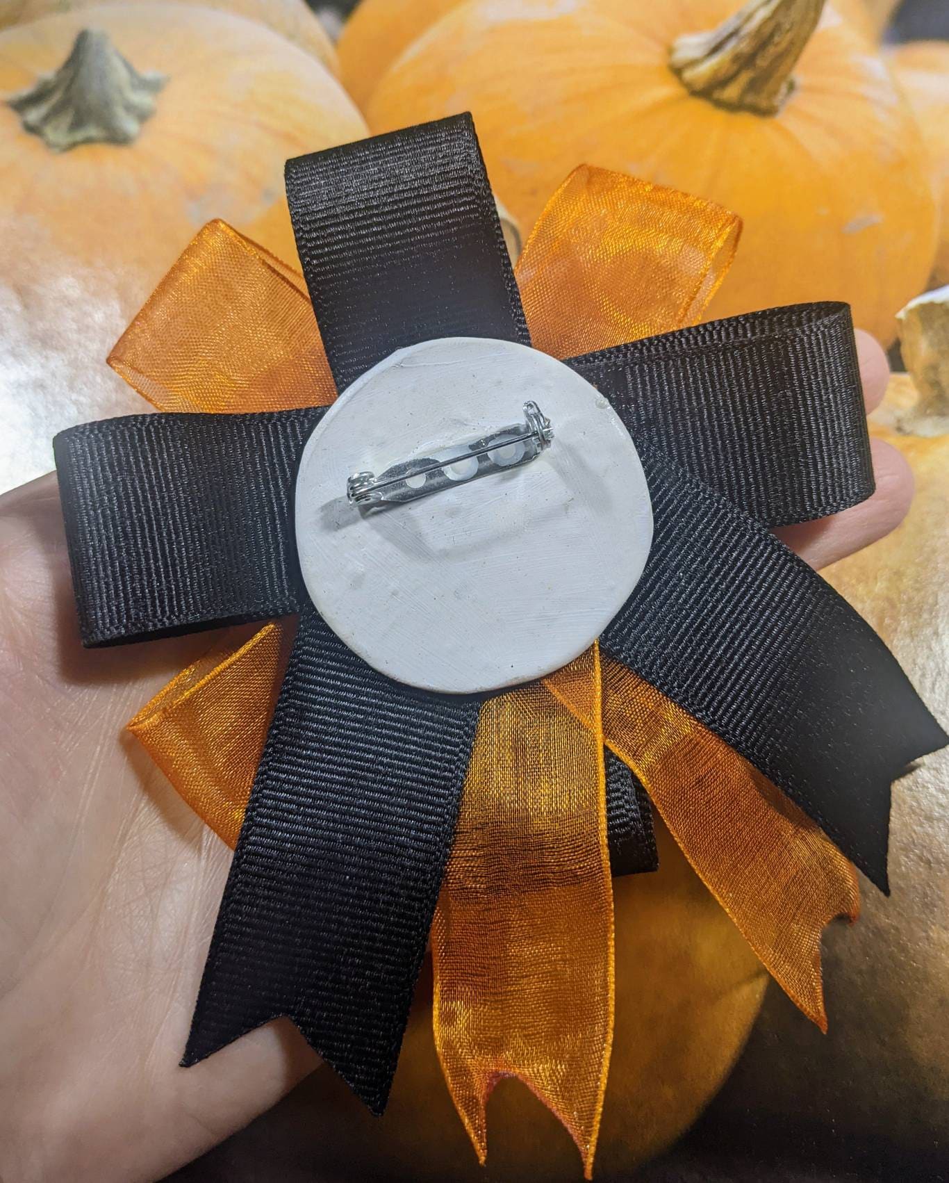Fanmade Clay Zero Ribbon Rosette Pin- Halloween Pin Decorations - Etsy