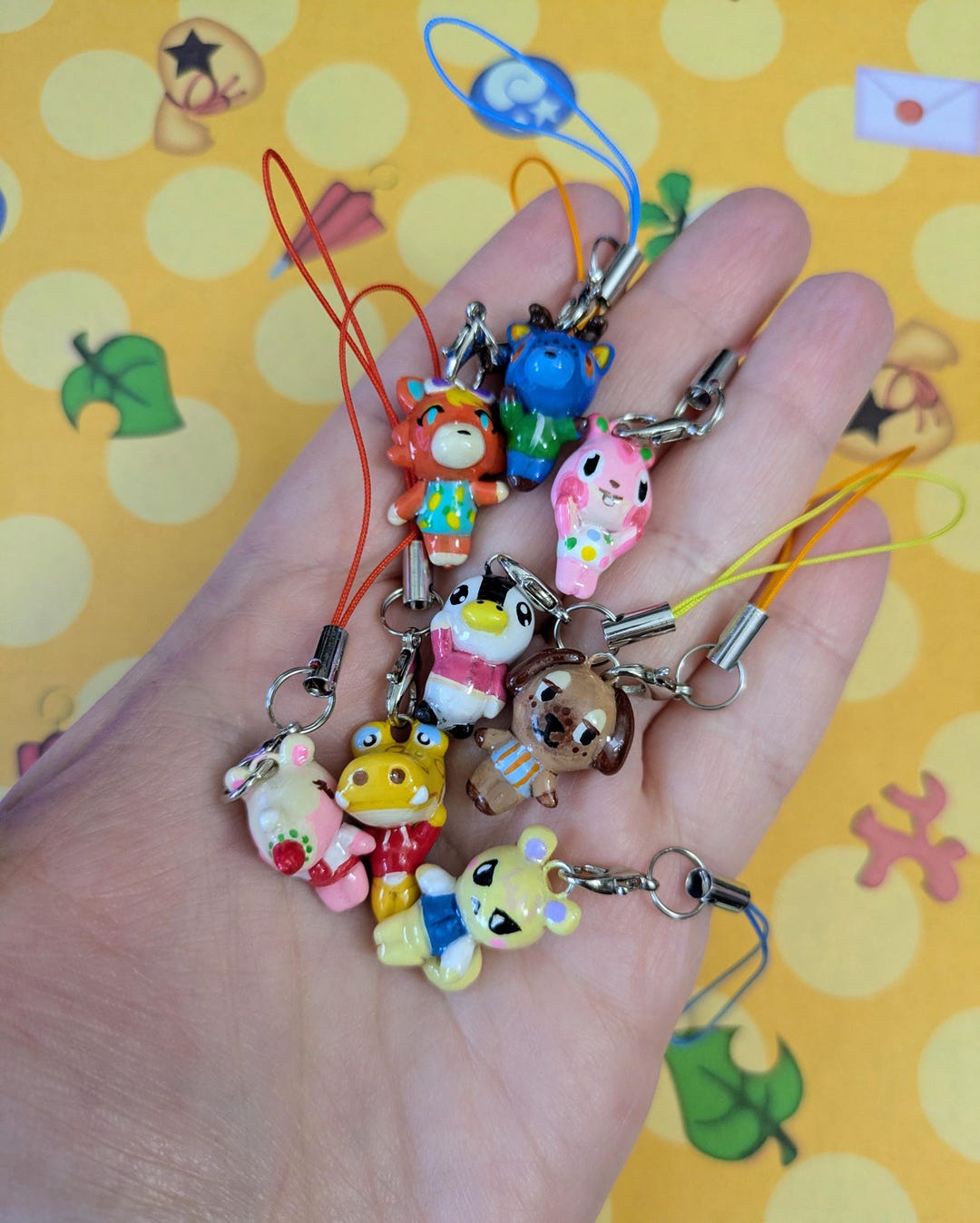 Kawaii Chibi ACNH Inspired Phone Charms-apple-merenge-alfonso-marshal ...