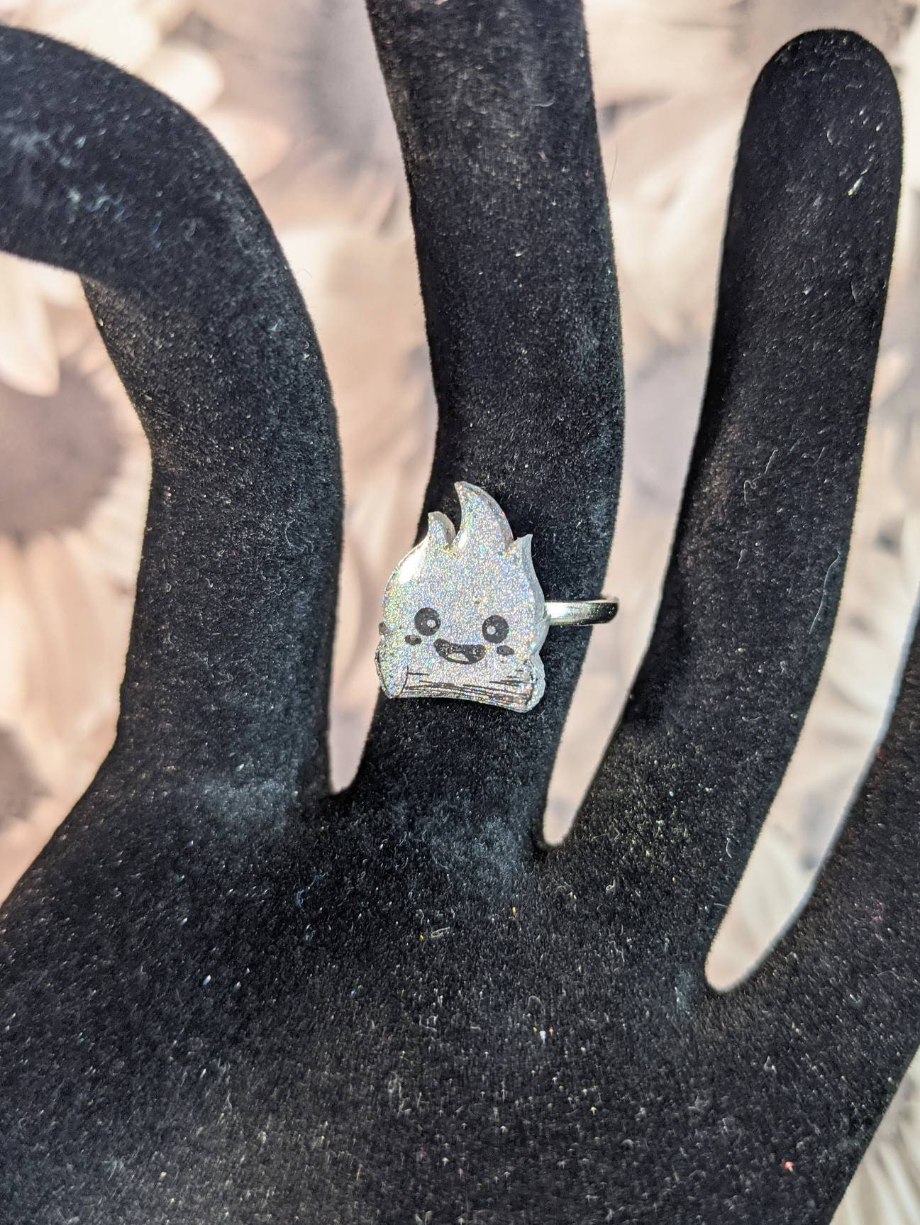 Fire Demon Bacon and Egg Rings. (parody Howl Moving Castle) Resin Rings ...