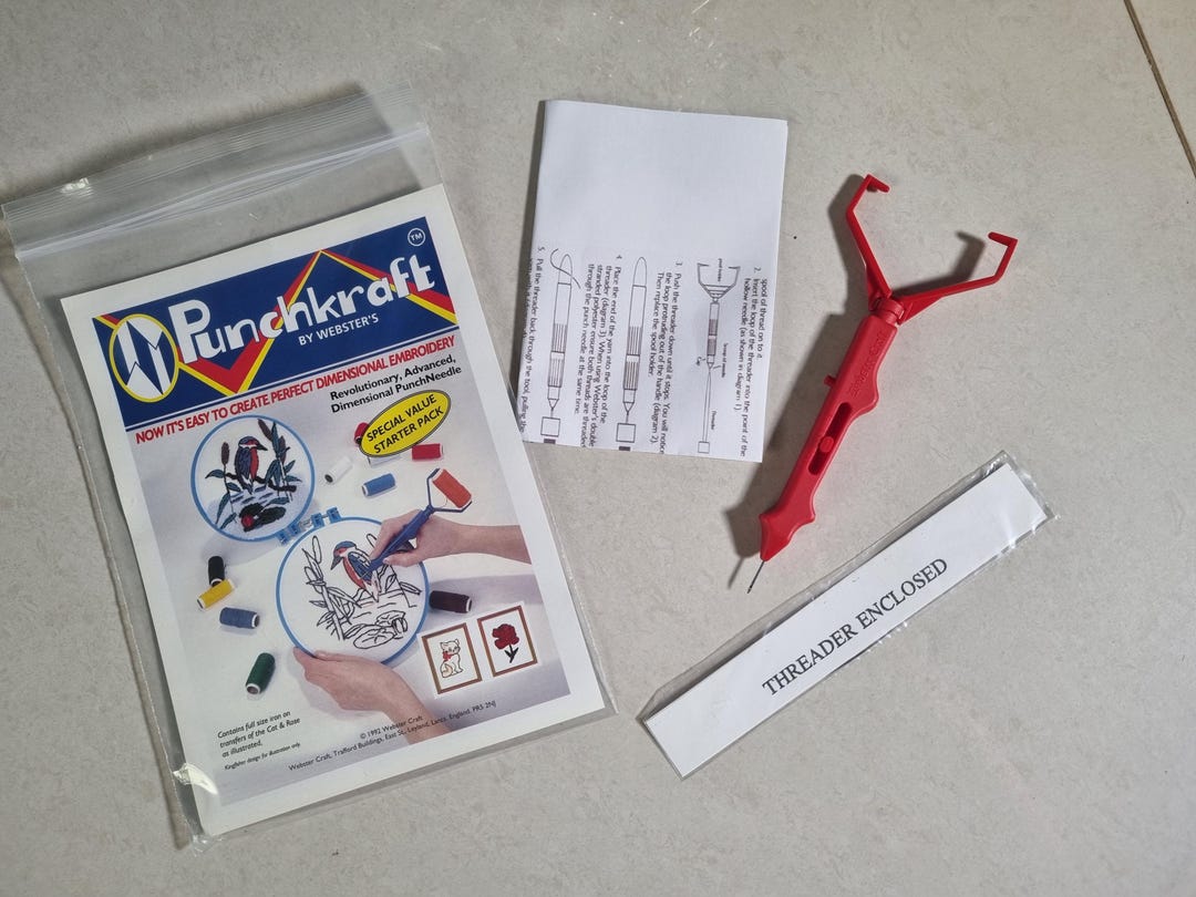 Webster's Fine Red Punch Needle: UK Made Craft Tool - Etsy