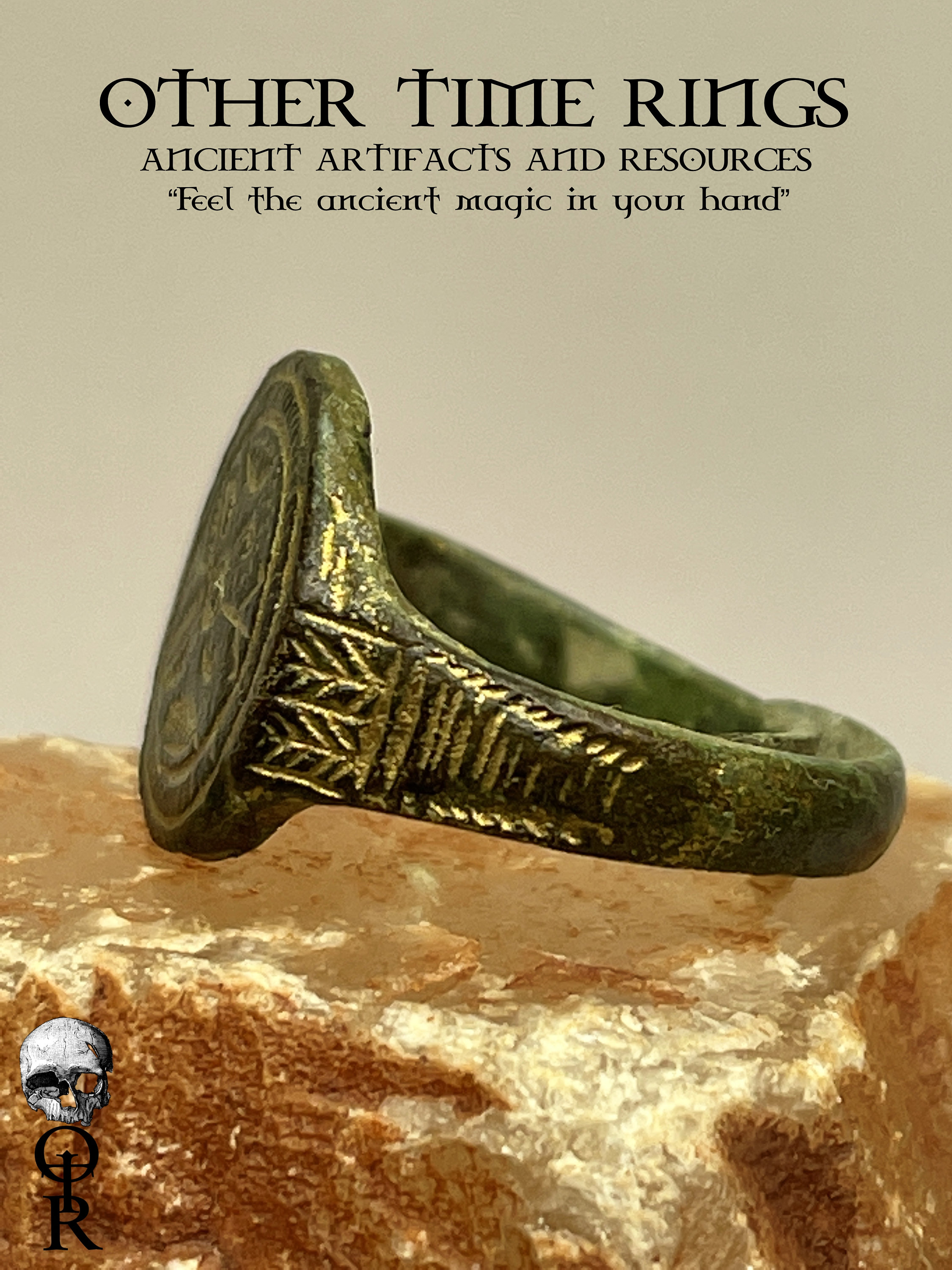Celtic Ring With Magic Symbols Related With the Godness Morrigan ...