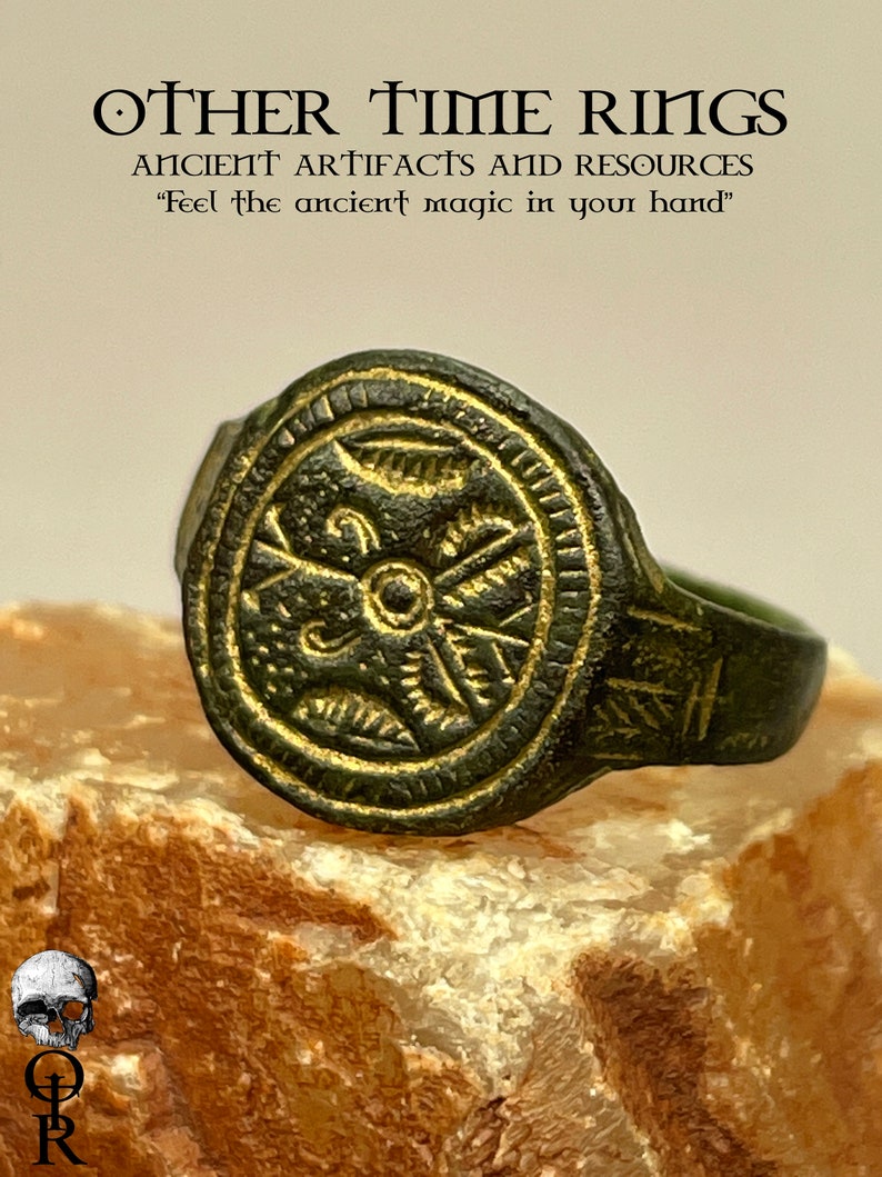 Celtic Ring With Magic Symbols Related With the Godness Morrigan ...