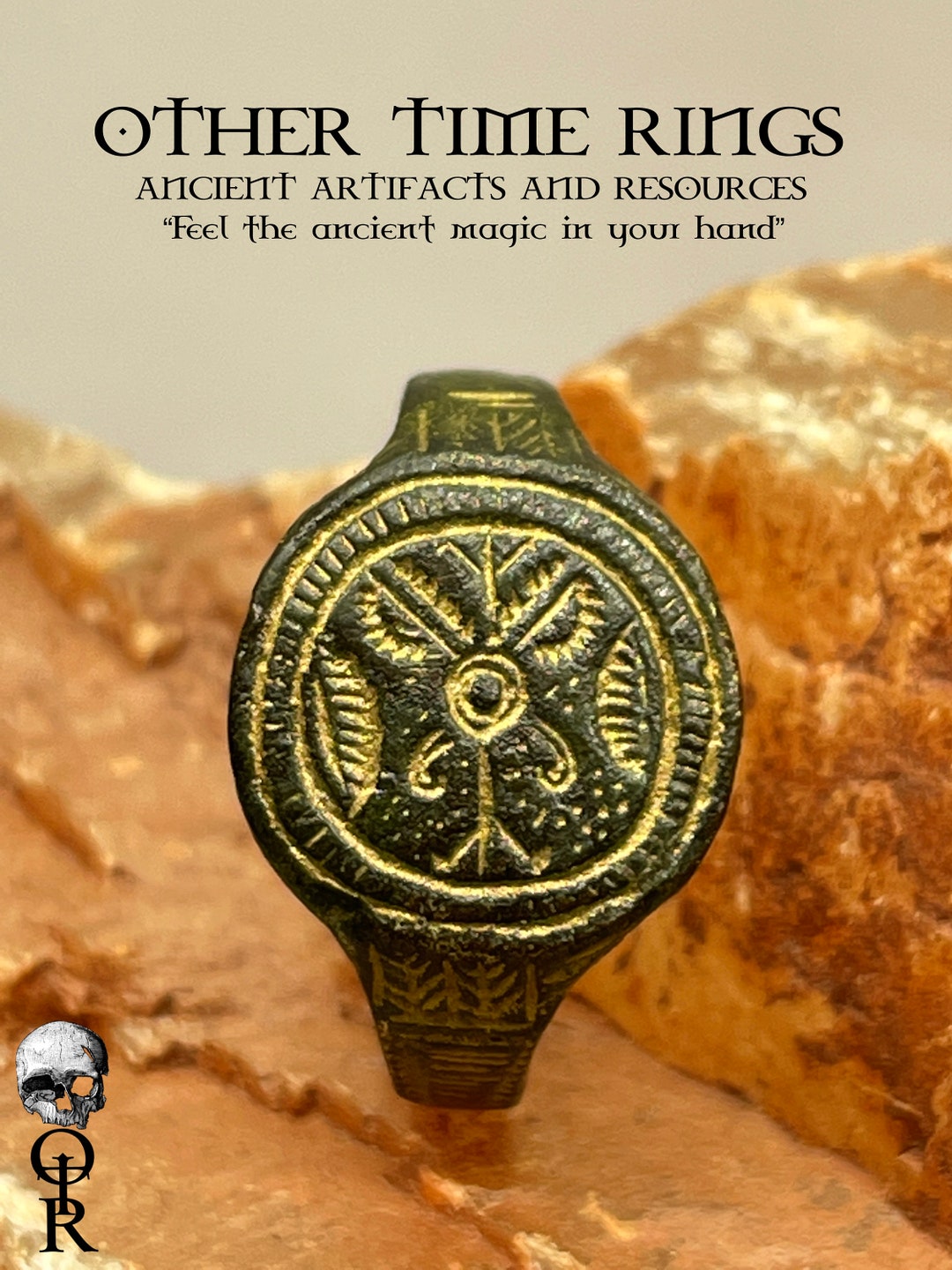 Celtic Ring With Magic Symbols Related With the Godness Morrigan ...