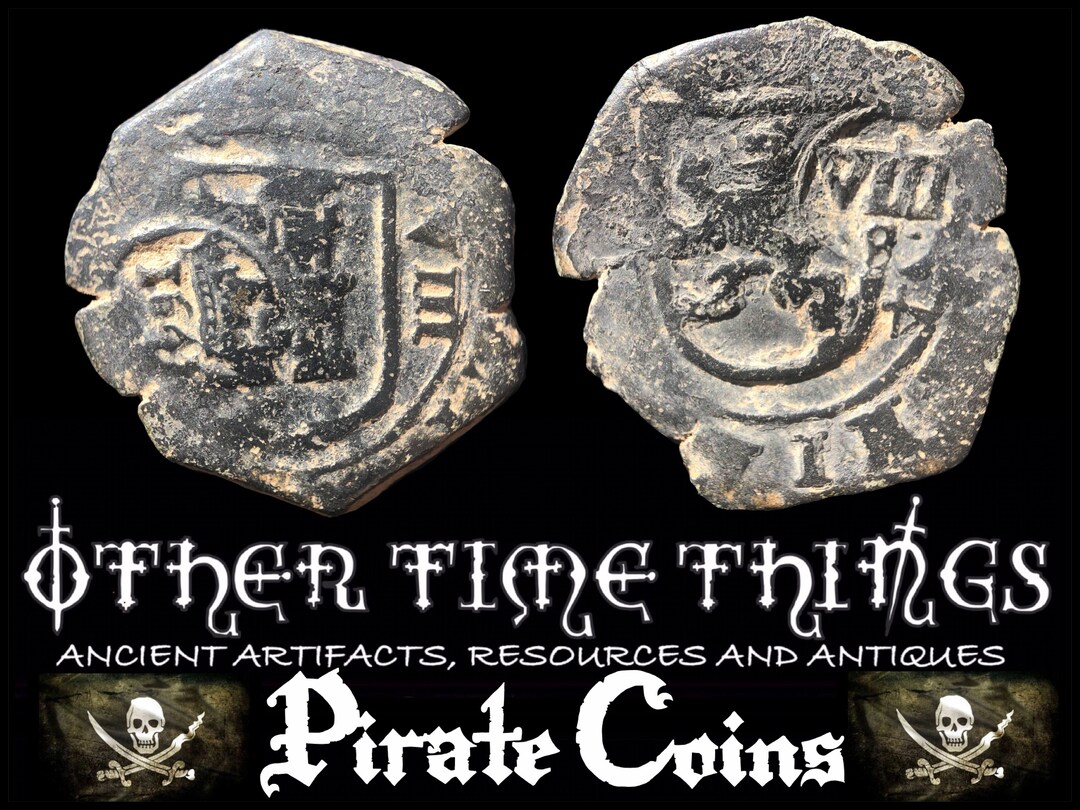 Spanish Pírate Cob Coín of Philip IV, Pírate Coín, Cob Coín, Pírate ...