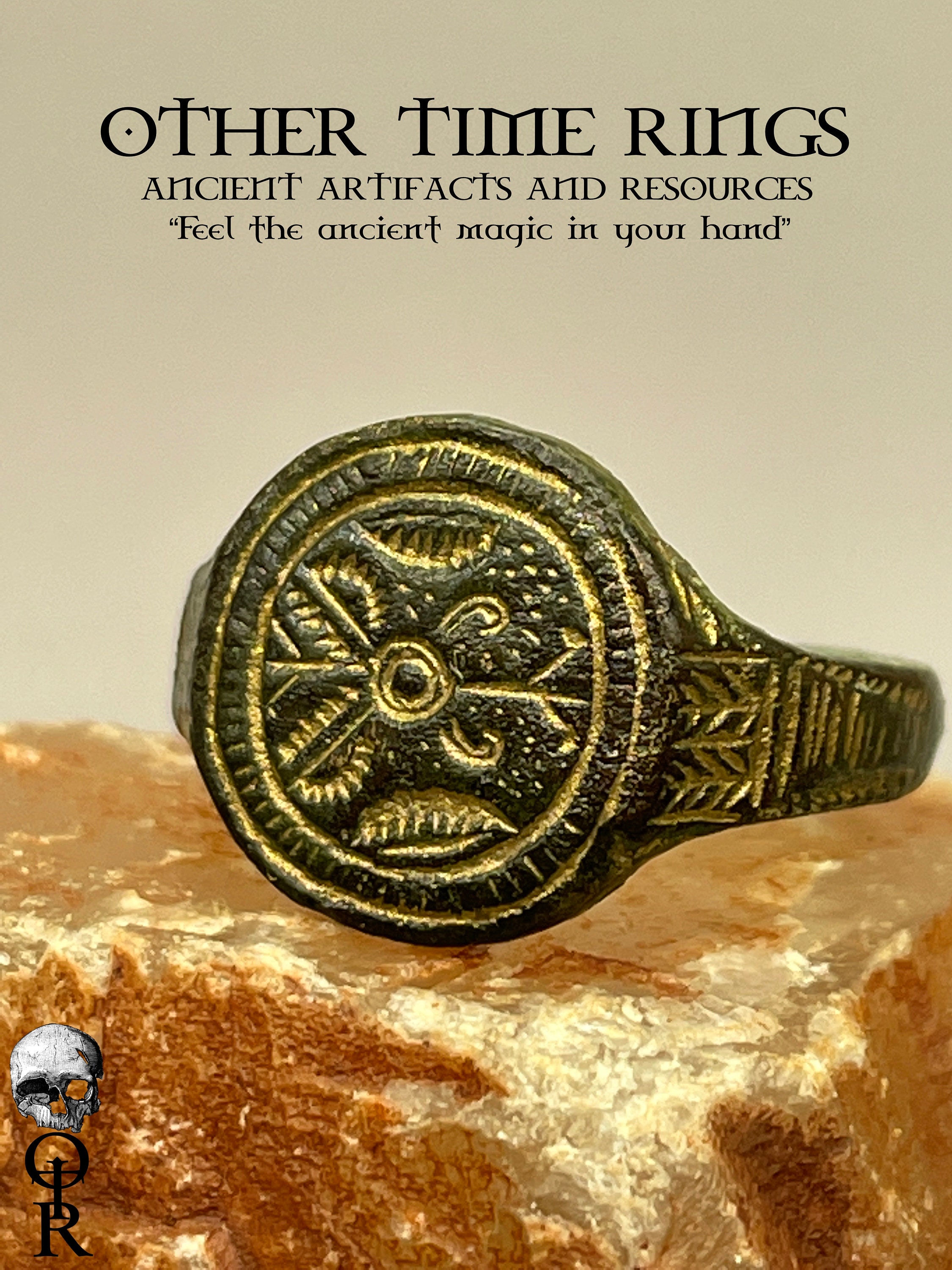 Celtic Ring With Magic Symbols Related With the Godness Morrigan ...