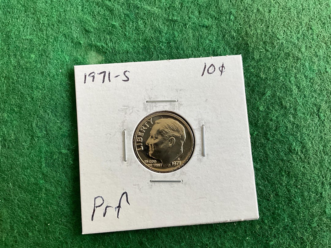 1971-S Proof - Roosevelt Dime - Coin No 17727 - in a Protective 2x2 - Etsy