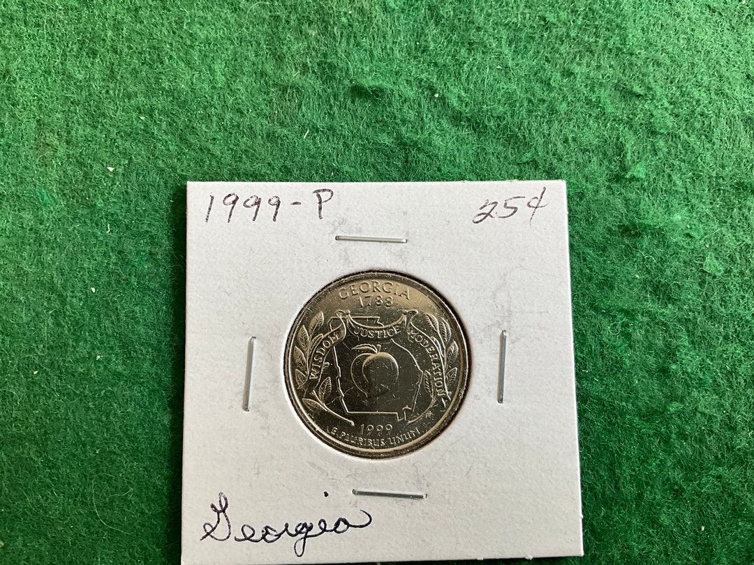 1999-P - State Quarter-georgia - Coin No 15886 - in a Protective 2x2 - Etsy