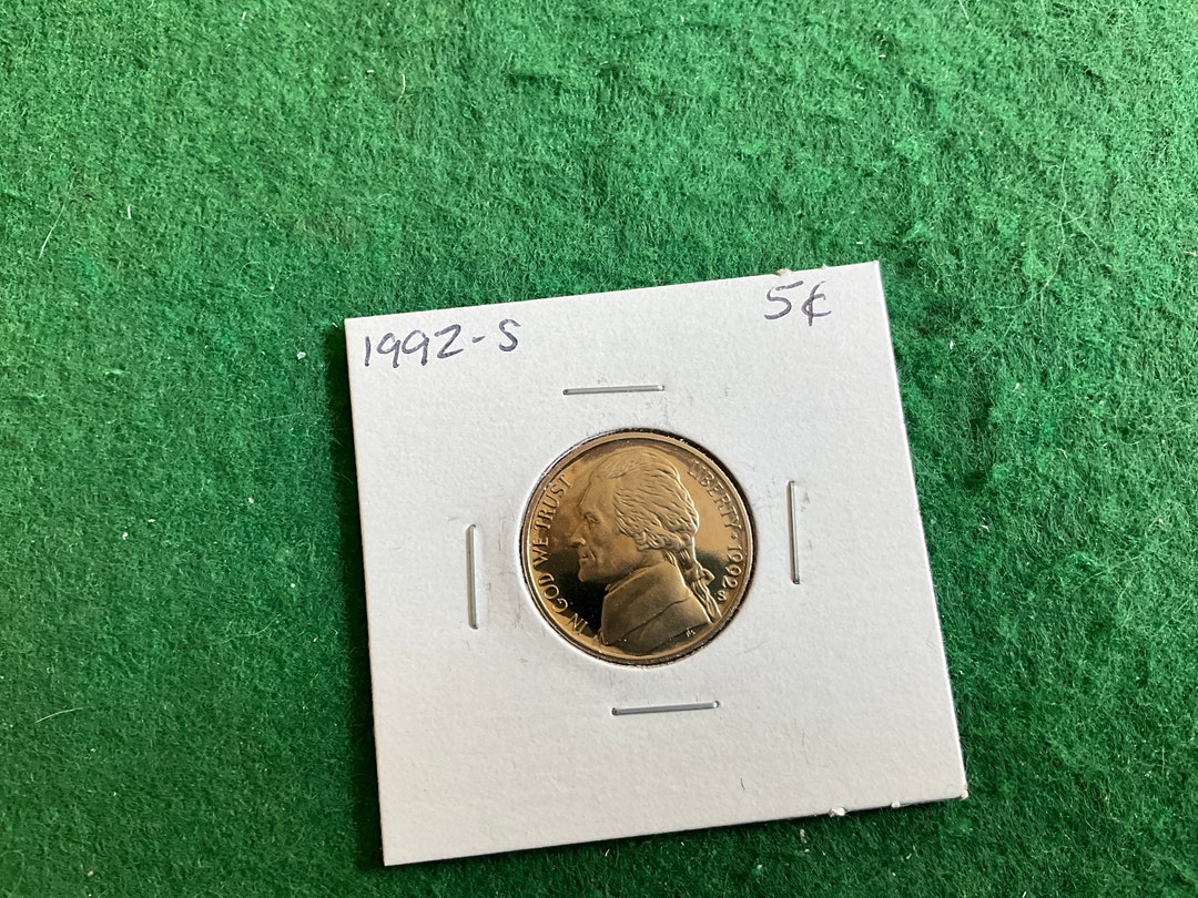 1992-S - Nickel - Coin No 15361 - in a Protective 2x2 - Etsy
