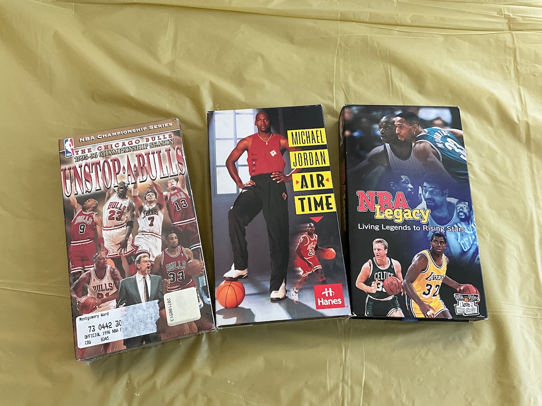 3 NBA VHS VCR Tapes - Unstop-a-bulls-95-96 Championship Season ...